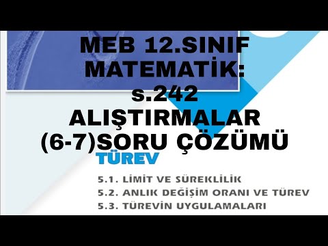MEB 12.SINIF MATEMATİK(s.242) \