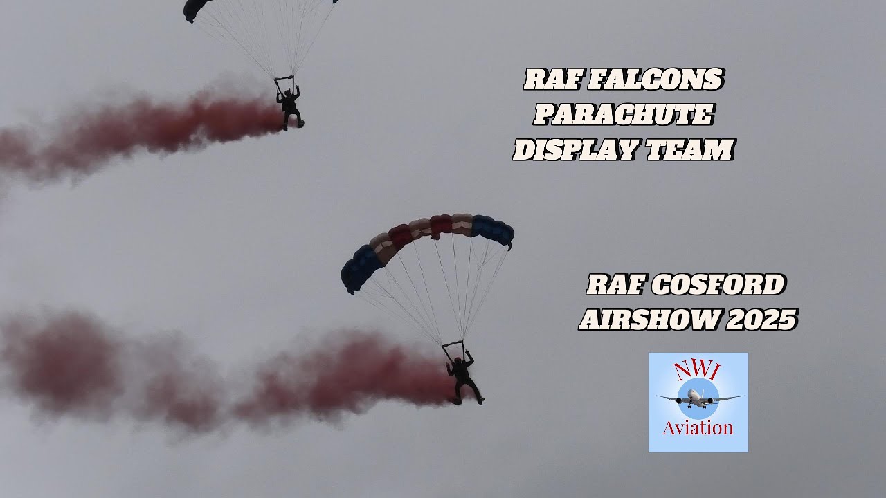 THE RAF FALCONS RAF COSFORD AIRSHOW 08.06.25 - YouTube