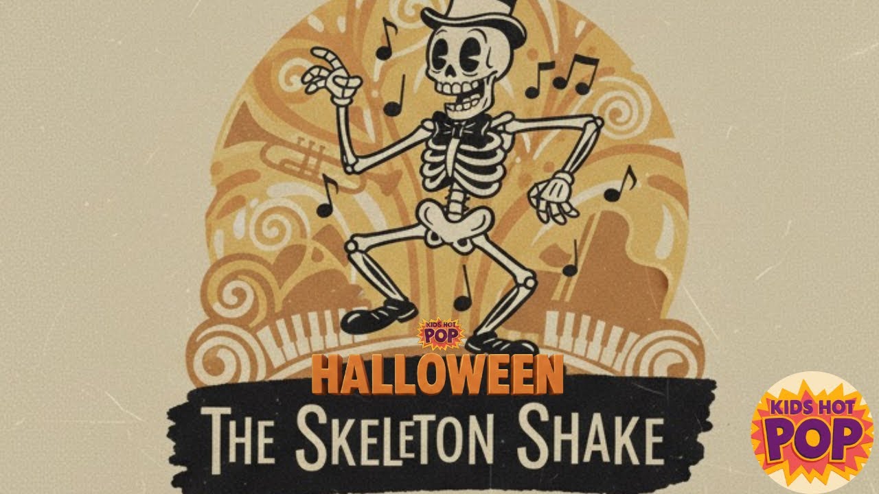 THE SKELETON SHAKE SONG💀 Halloween Music Video Dance for Kids | Dancing ...