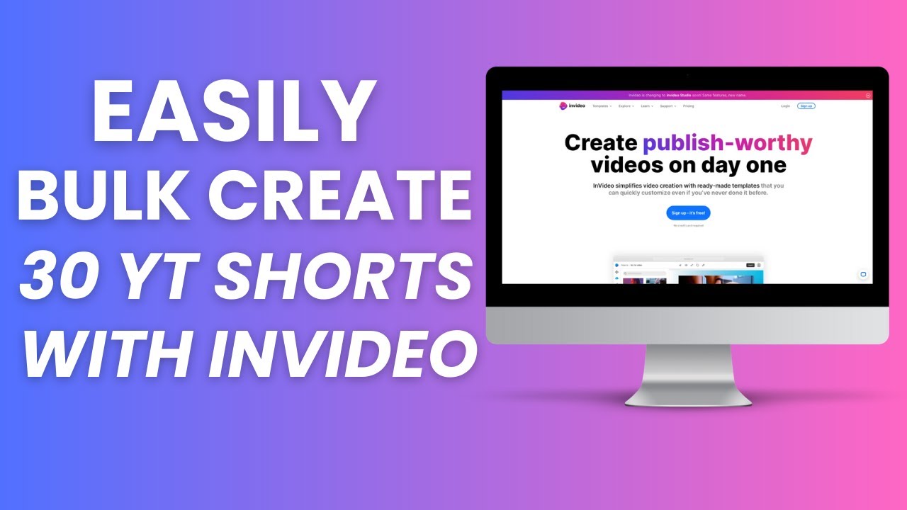 🎥🌟Easily Bulk Create 30 YouTube Shorts With Invideo (QUICK AND SIMPLE)🎥🌟 - YouTube