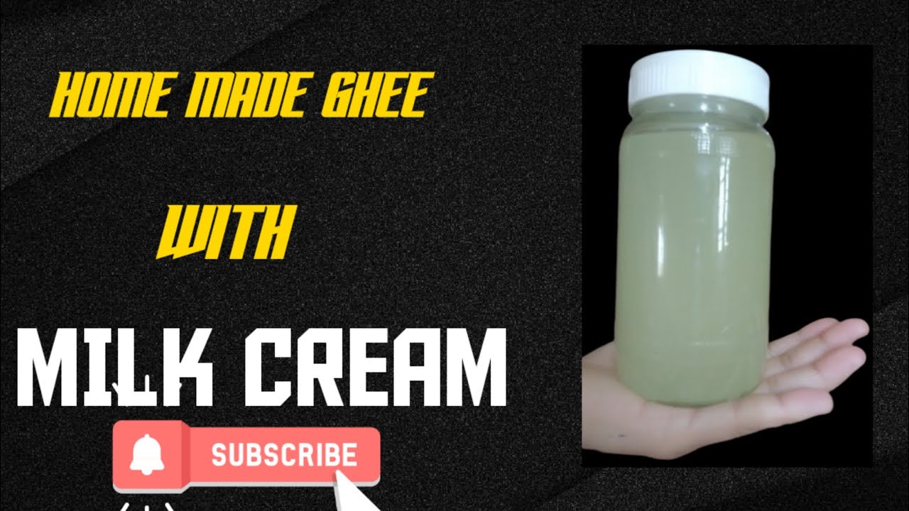making of pure home made ghee by using milk cream - YouTube