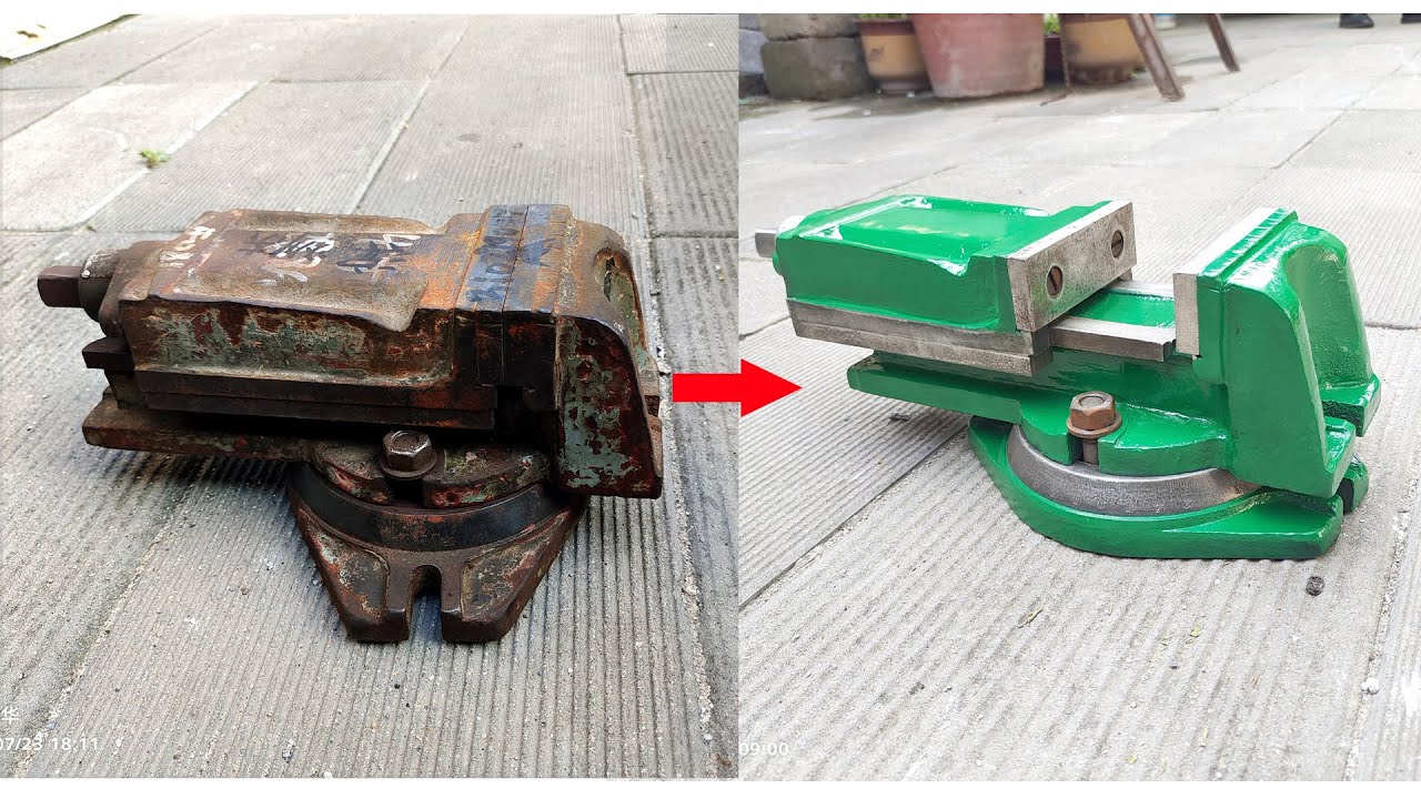 Vise Restoration ？Restoring a 50 year old Machinist Vice！ - YouTube