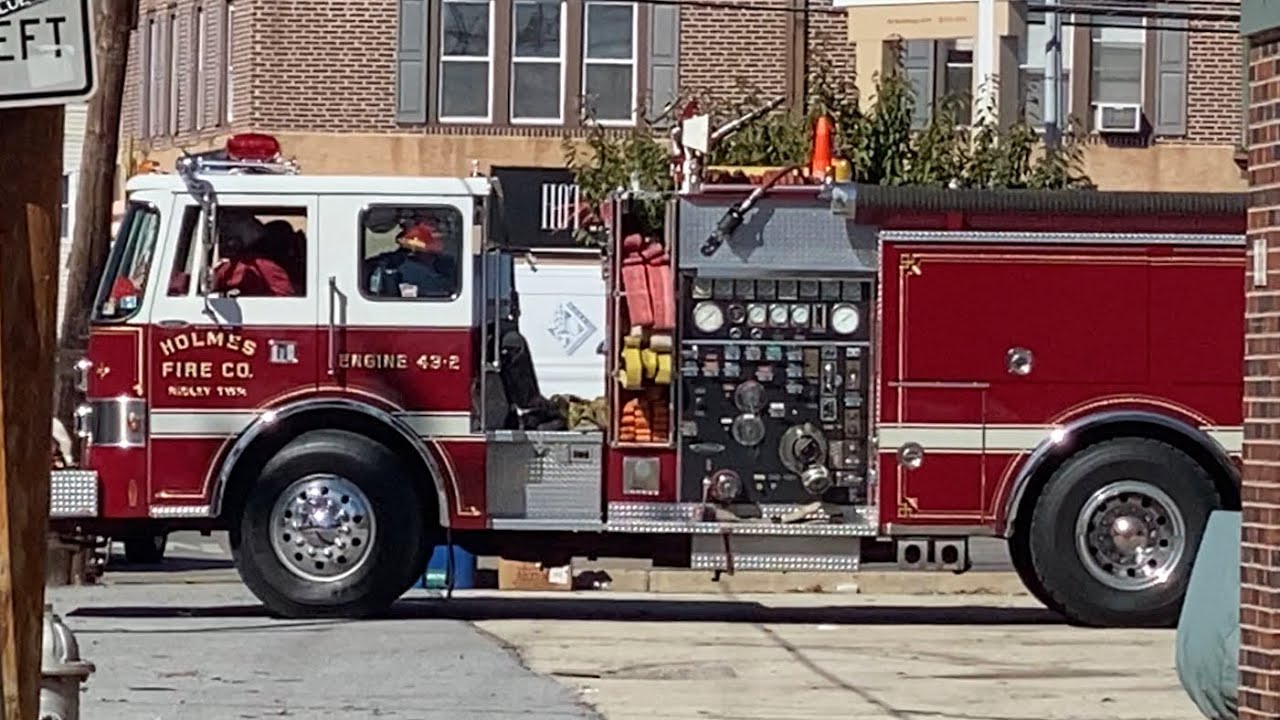 Holmes Fire Company Engine 43 Responding (Reduced Speed) 10-14-20 - YouTube