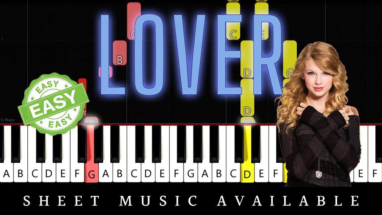 Taylor Swift - Lover (Easy Piano Tutorial) - YouTube