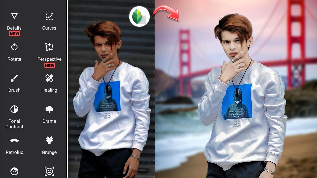 Snapseed Background Change Photo Editing || Snapseed Face Smooth Photo ...