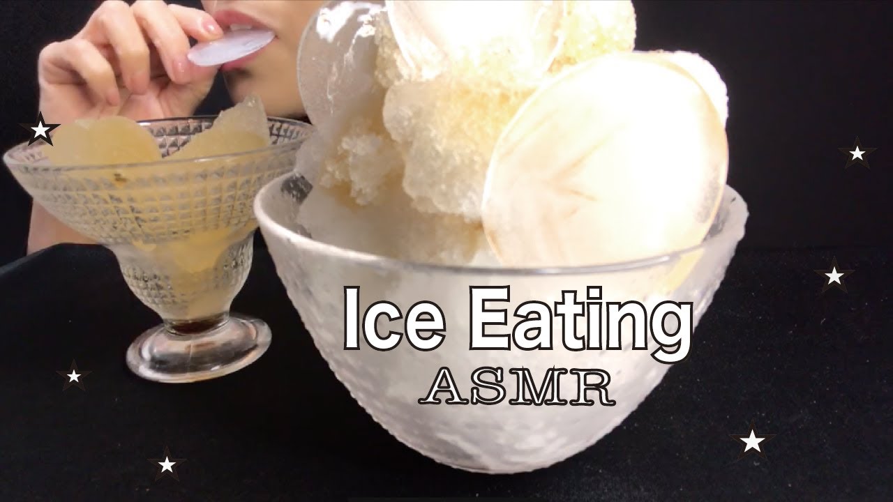 【ASMR】Cola flavored shaved ice & round thin ice (with hard sherbet ice ...