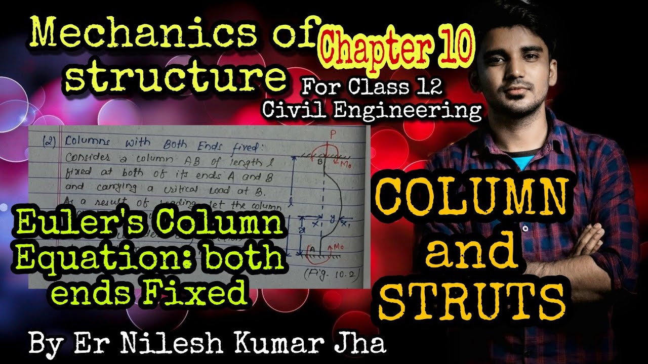 Chapter 10: COLUMN and STRUTS 02| Class 12 | Euler's Column Equation ...