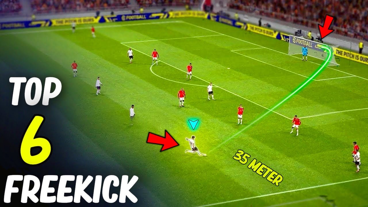 TOP Crazy Long Range FREE-KICK Goals - Efootball 2025 - YouTube