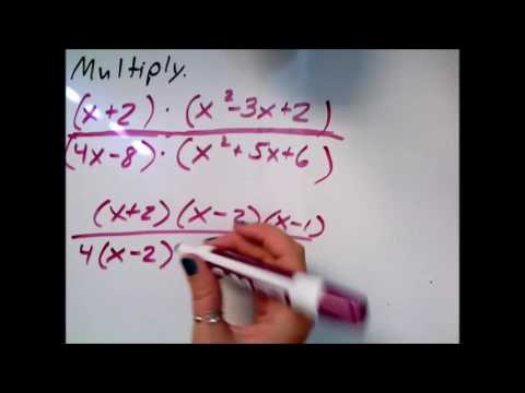 Multiplying rational expressions involving quadratics with leading ...