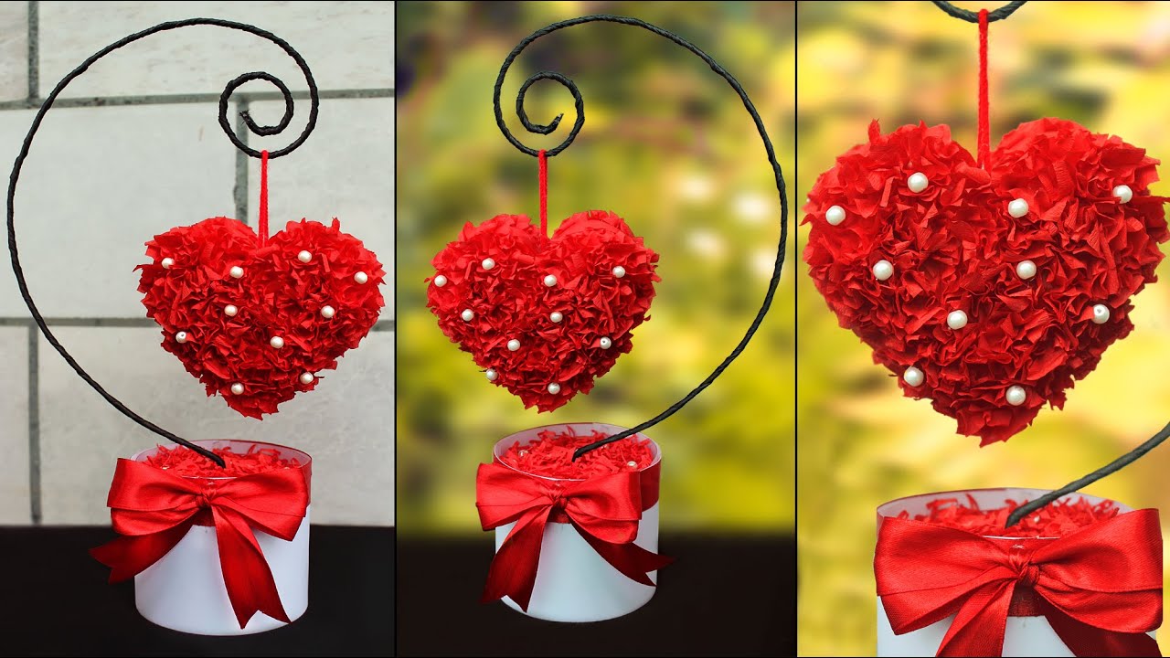 DIY 3d Heart Showpiece For Valentine's Day | Valentine's Day Special ...