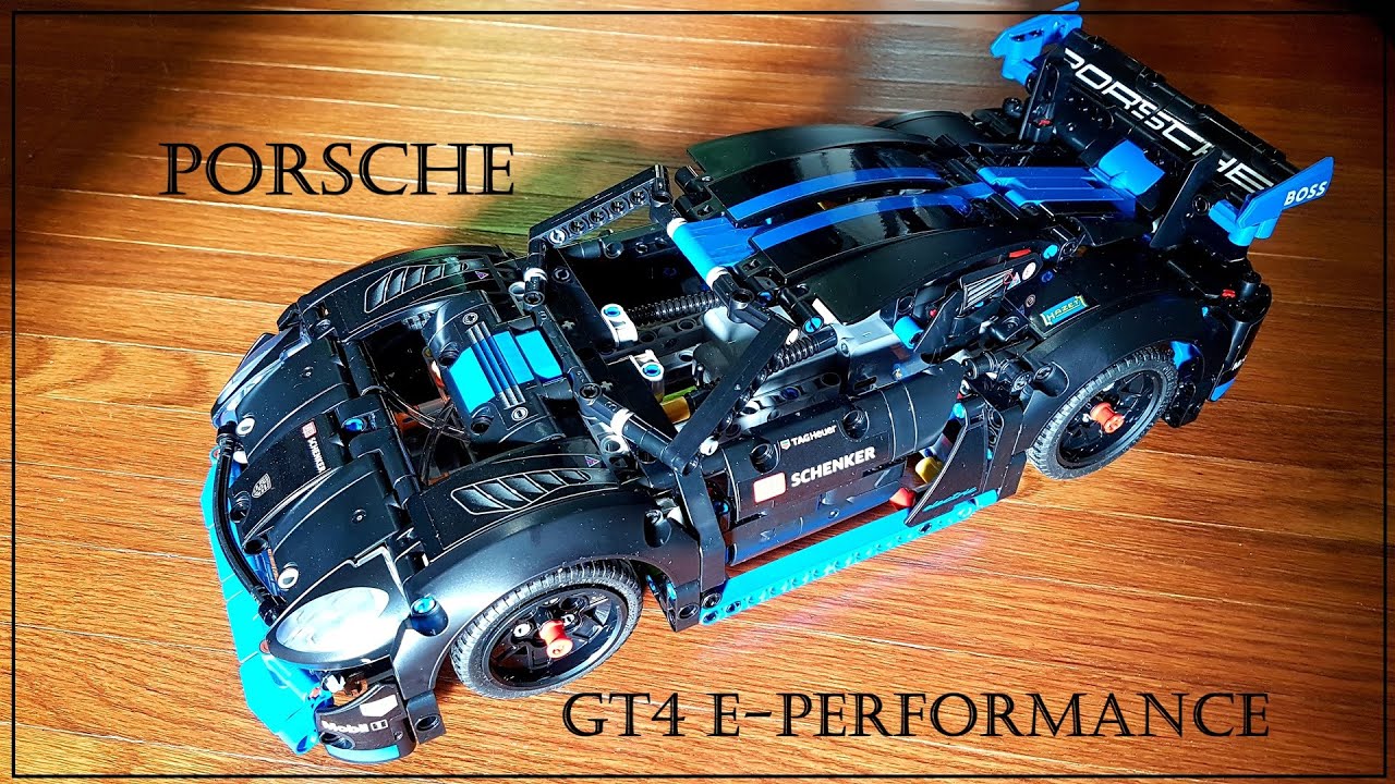 LEGO Porsche GT4 e-Performance Race Car Speed Build - YouTube