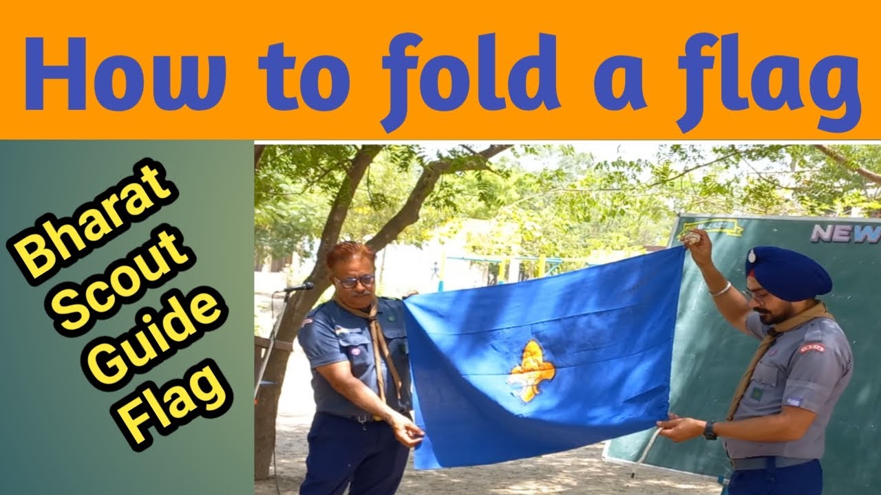 Scout and guide flag folding / How to fold the flag / Flag folding ...
