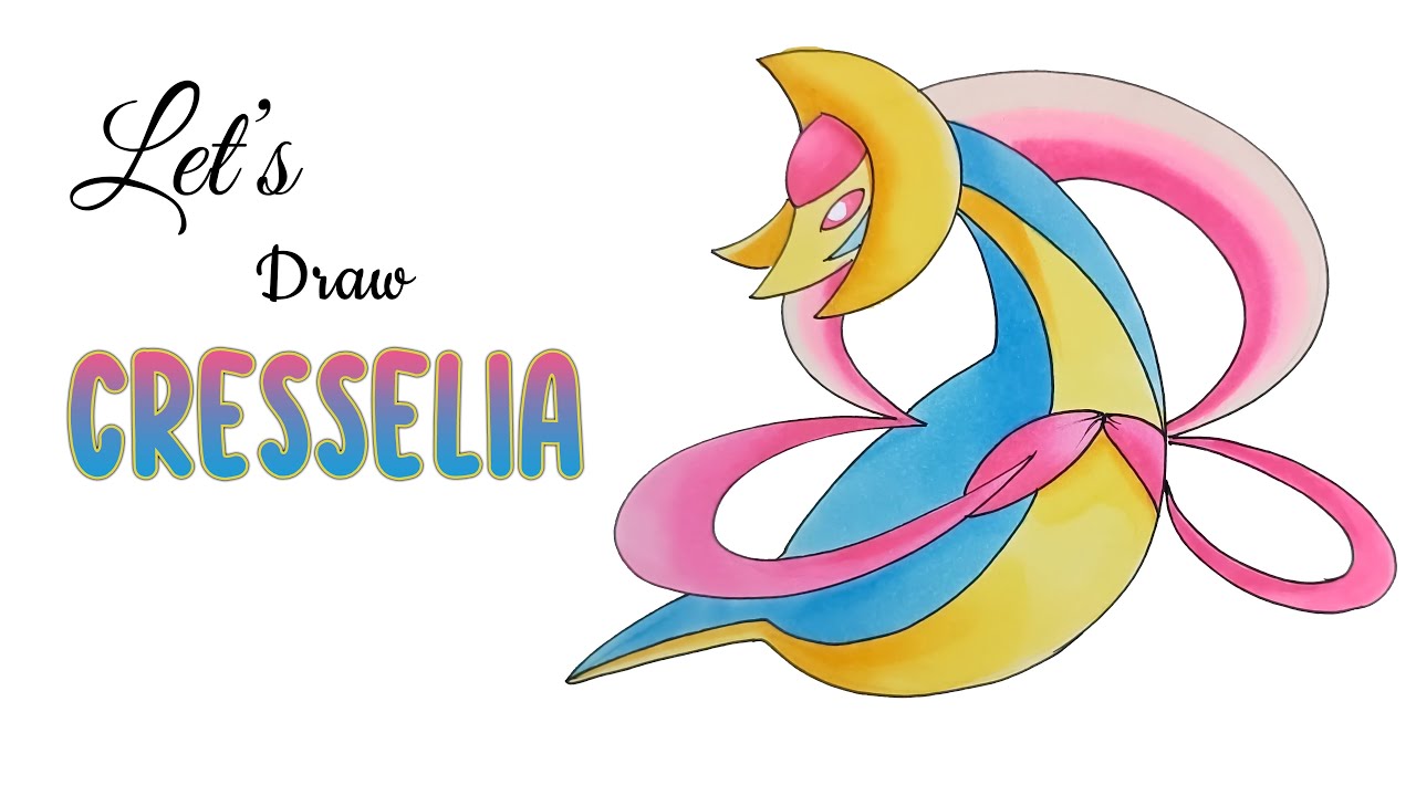 How to Draw and Color Pokemon | Cresselia | Step by Step Art Tutorial ...