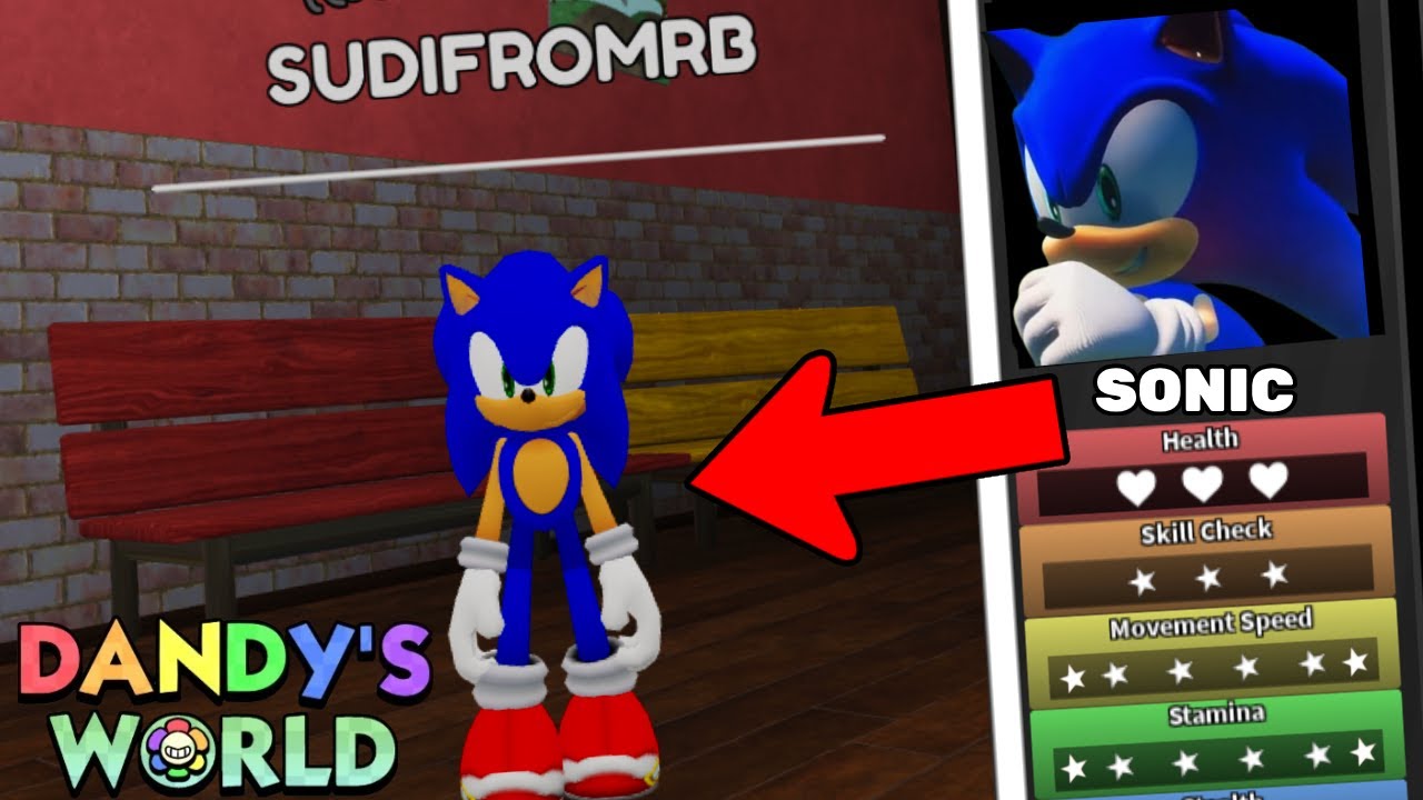 SONIC in DANDY'S WORLD!! YOU CAN'T CATCH ME!!! || Roblox || Dandy's ...