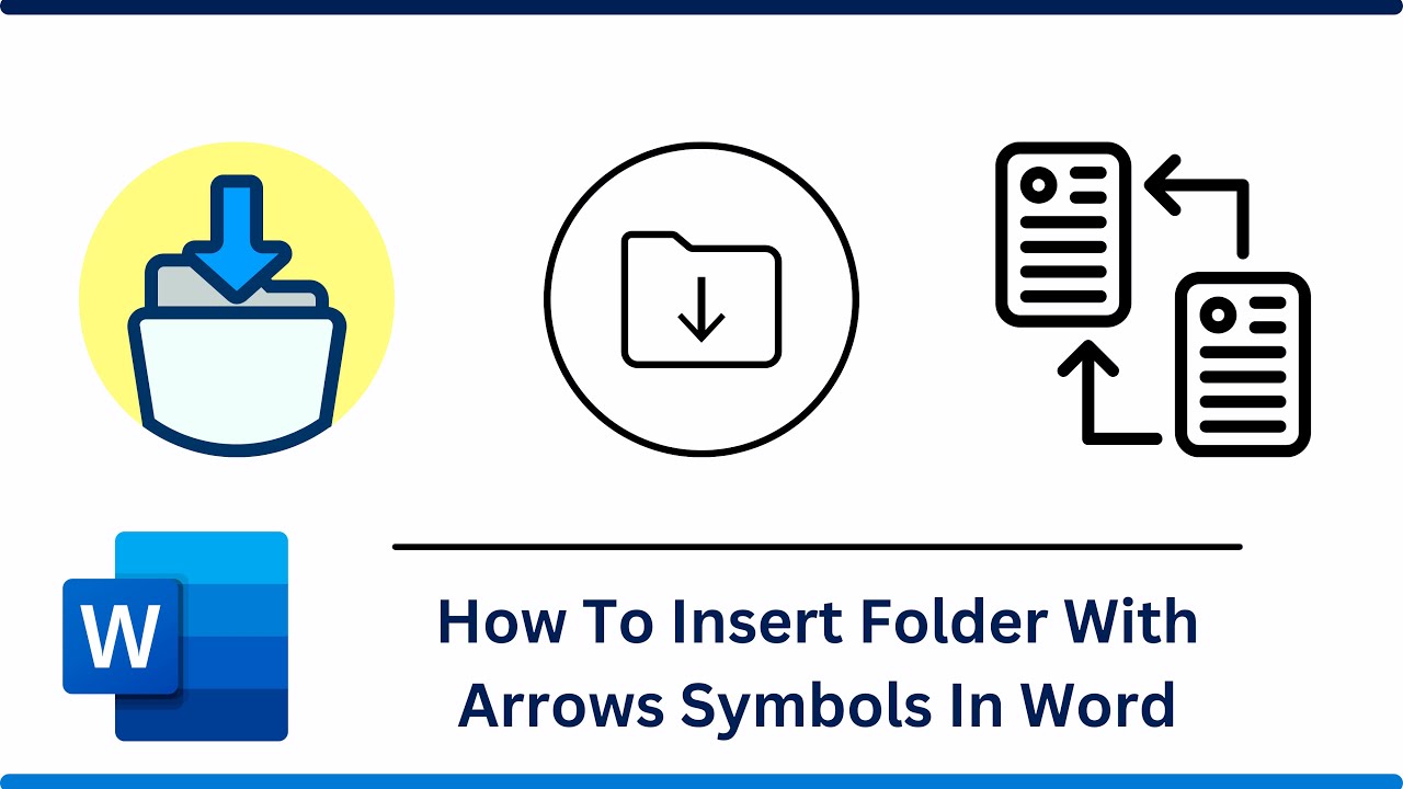 How To Insert Folder With Arrows Symbols In Word - YouTube