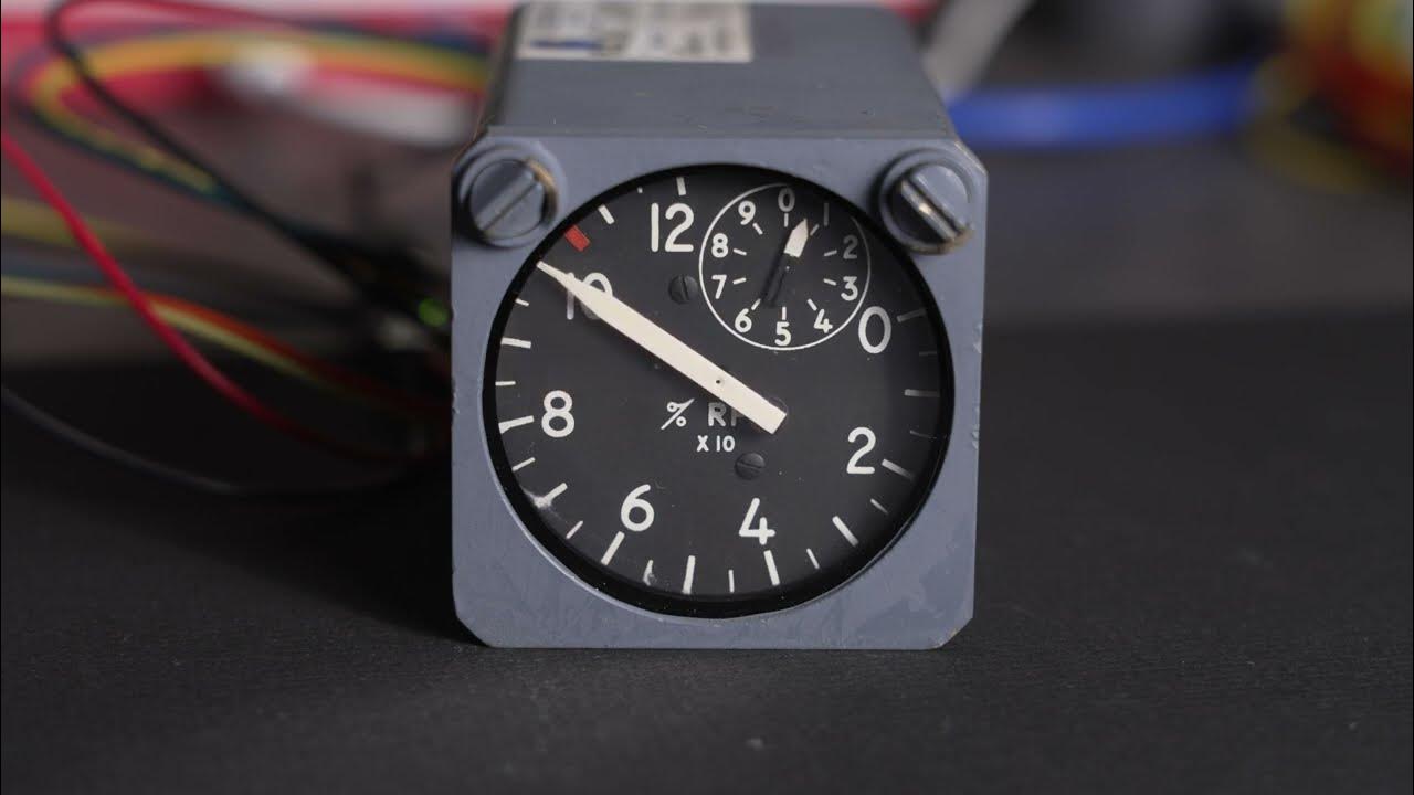 Kollsman Electric Tachometer Indicator - YouTube