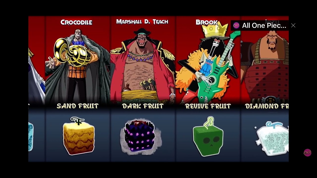 OnePice, all physical fruit - YouTube