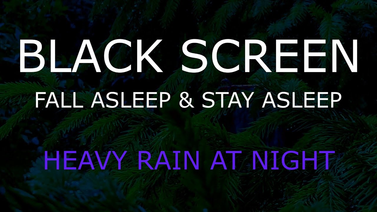 10 Hours of Constant Rain Falling, Rain Sounds BLACK SCREEN, Heavy Rain ...