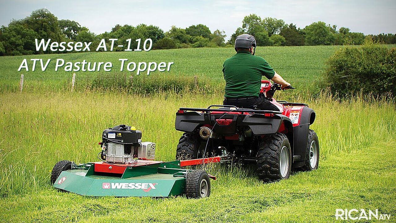 Rican ATV | Wessex AT-110 Pasture Topper - YouTube