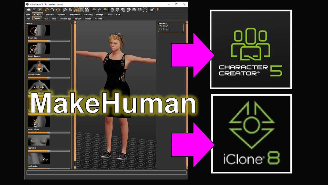 MakeHuman to CC5 & iClone 8.6 | Character Creator 4 Full Tutorial # ...