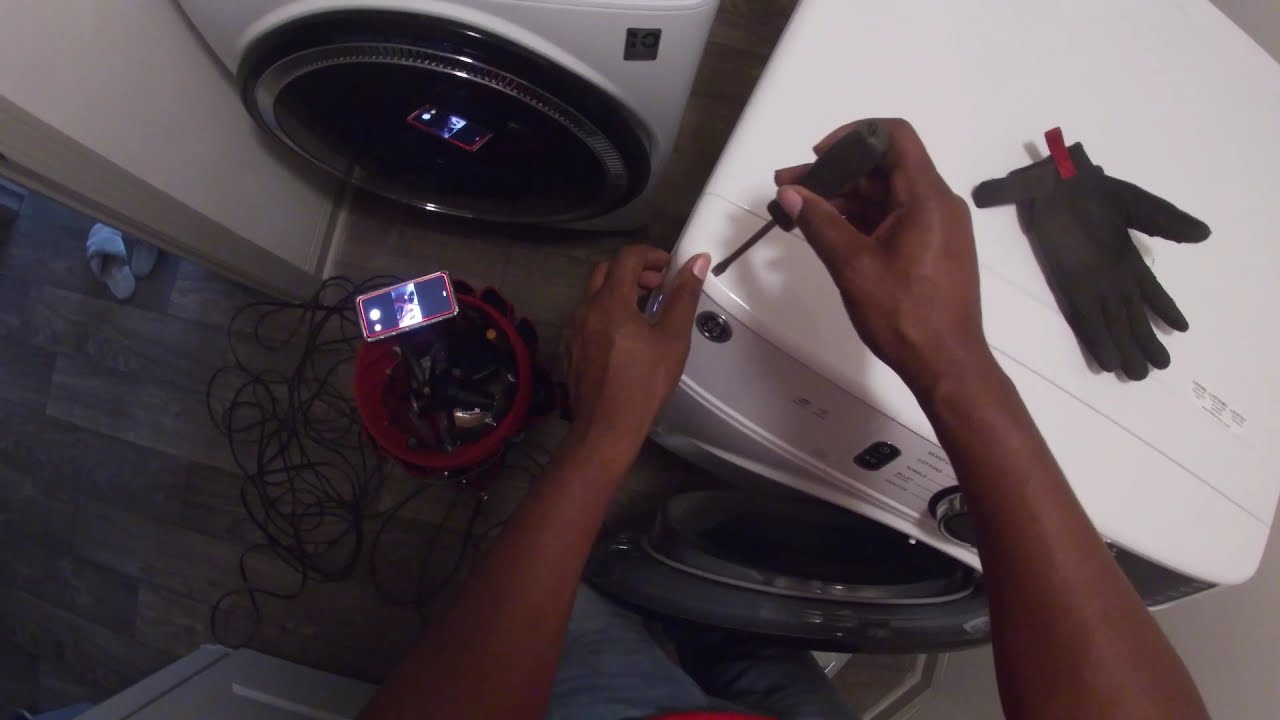 Live Appliance Repair: How to Remove Control Panel on New GE Dryer ...