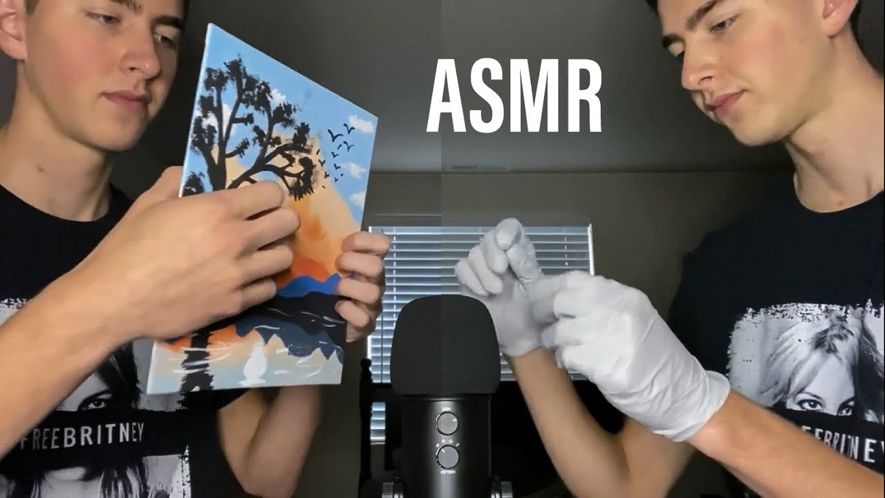 ASMR with my twin brother to make you sleepy - YouTube