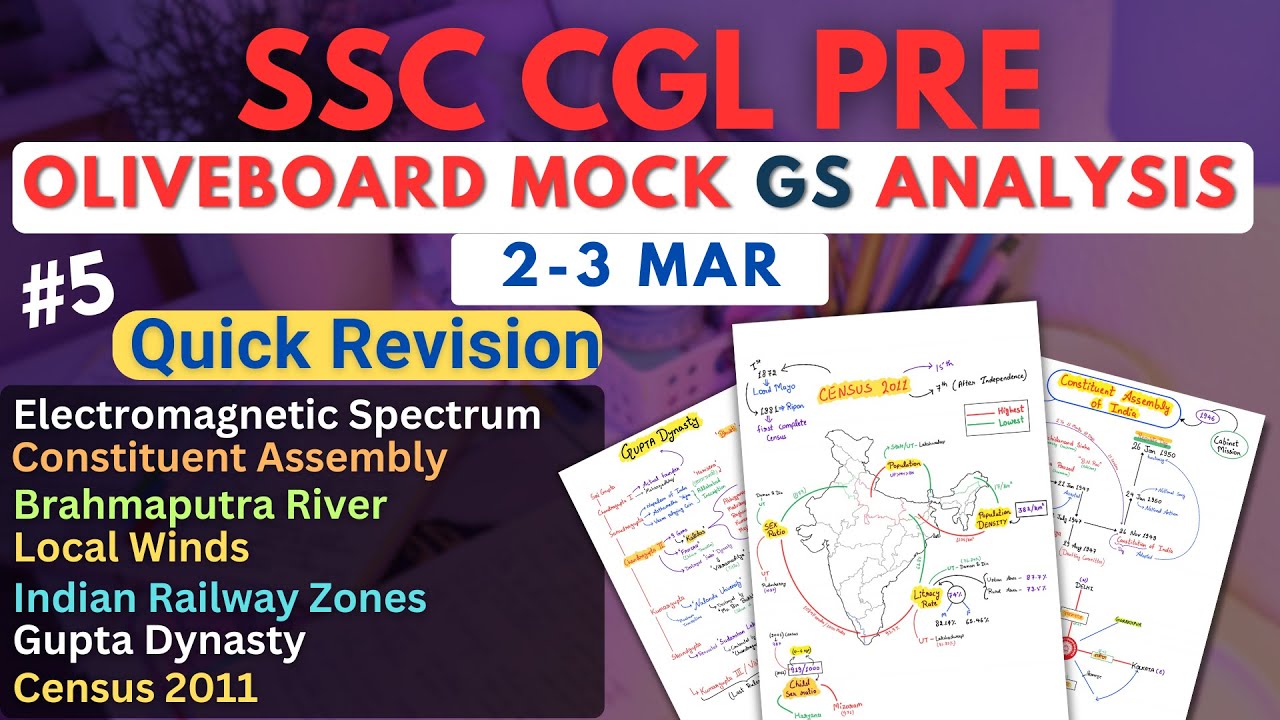 Oliveboard Mock 2-3 Mar GS Analysis | GS 5 Quick Revision | Notes by ...