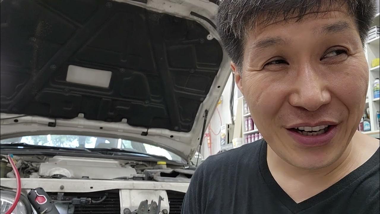 SM520V VQ엔진 에어컨 가스 새요. 콘덴서 교환 - YouTube