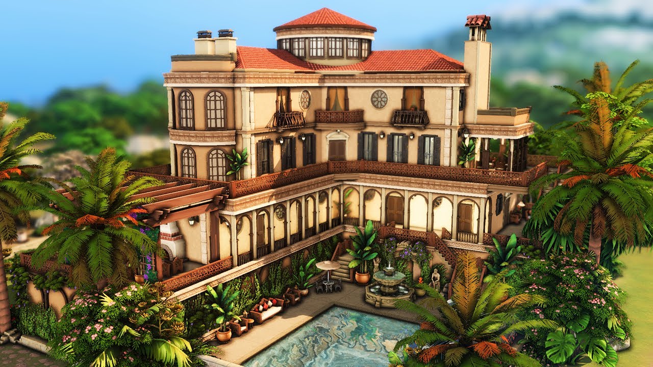 MANSÃO MEDITERRÂNEA DE TARTOSA (SEM CP) - The Sims 4 My Wedding Stories ...