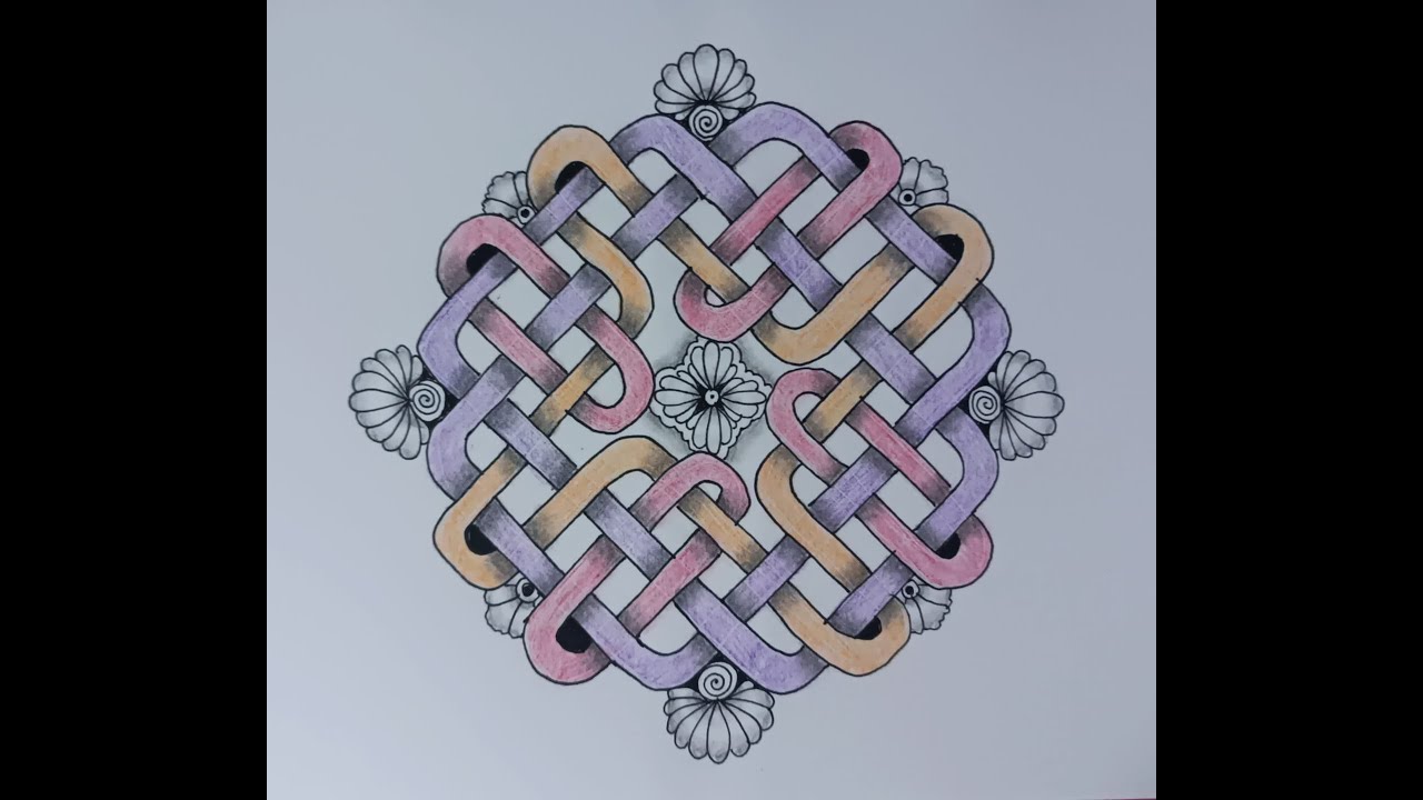 Knot Pattern 3 any one can draw by following simple steps. - YouTube
