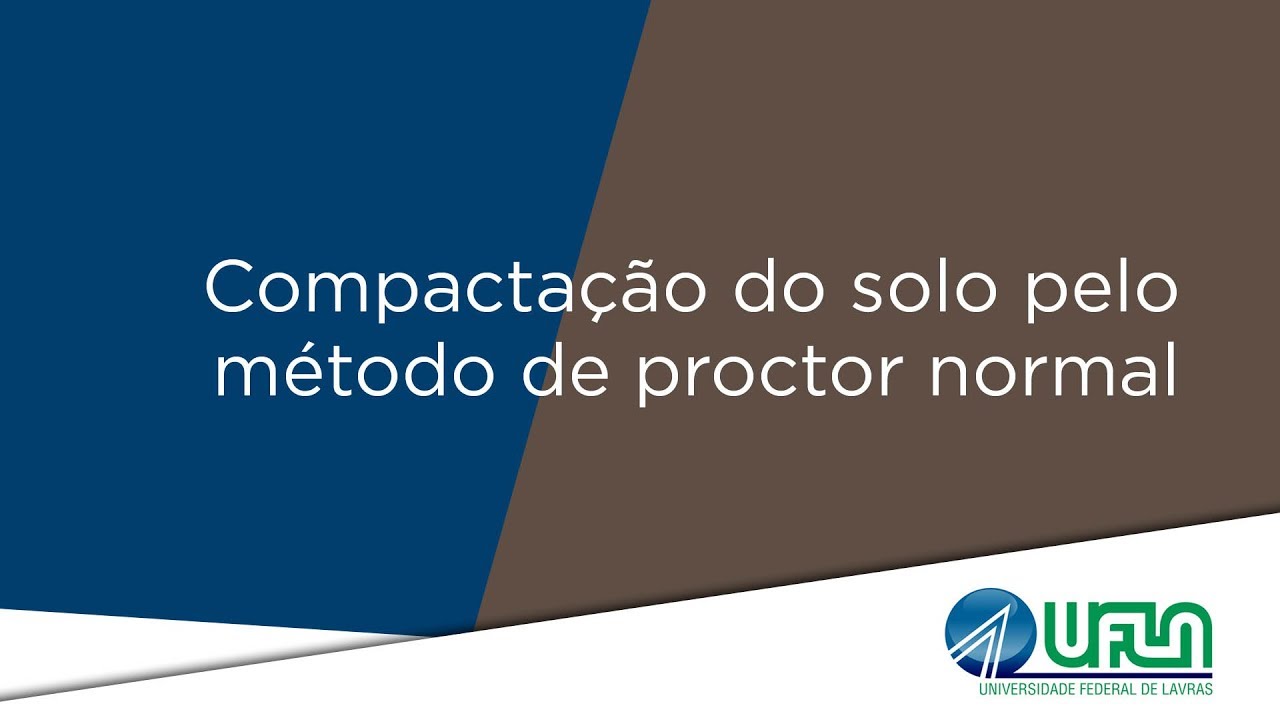 Compactação do solo pelo método de proctor normal - YouTube