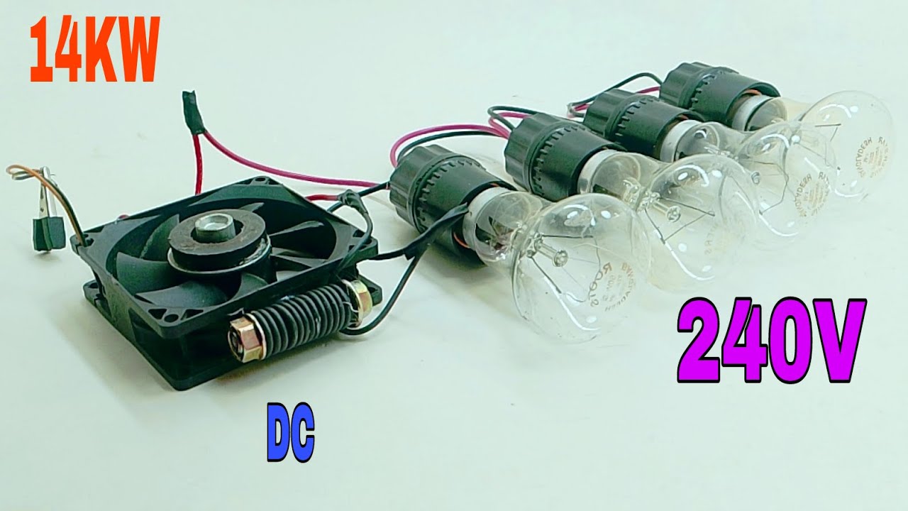 Copper Wire 14KW Powerful Magnet Into 240V Colling DC Fan At Home Free ...