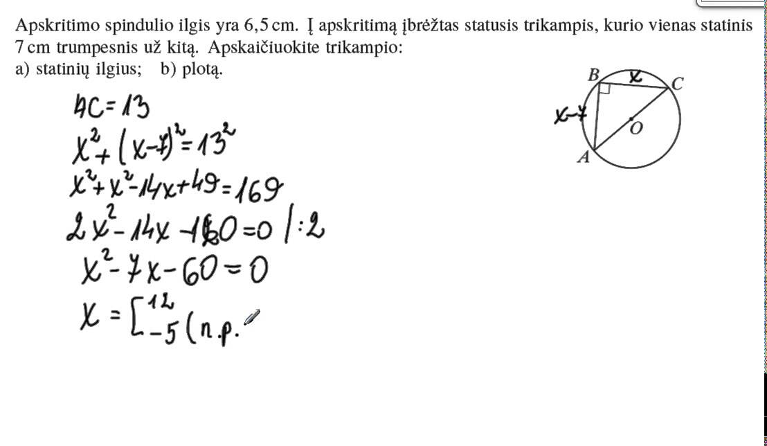 Įbrėžtiniai trikampiai - YouTube