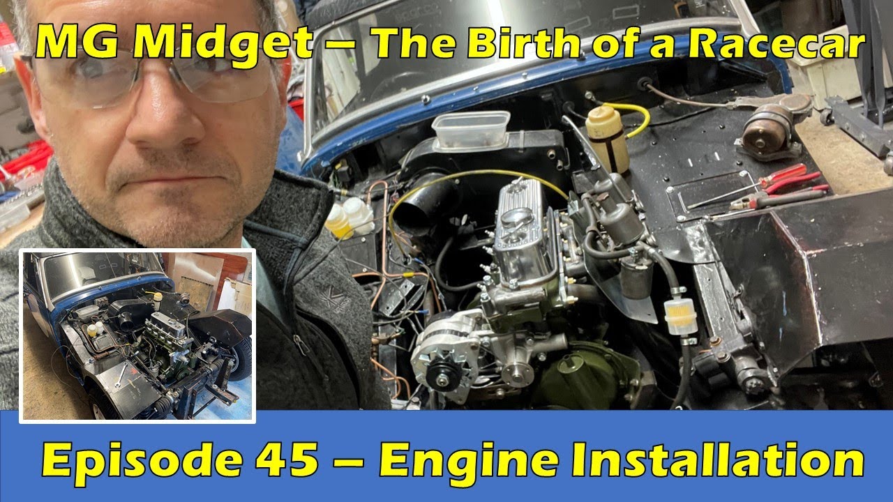 MG Midget 1330 Sprint Engine and gearbox Installation - Birth of a ...