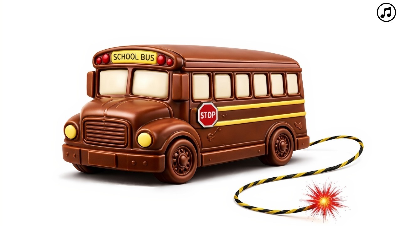 2 MINUTE TIMER 💣 – GIANT CHOCOLATE SCHOOL BUS 🚌🍫 - YouTube