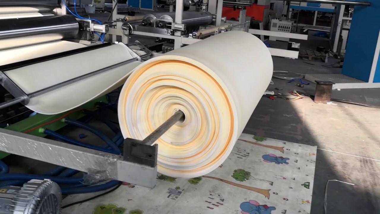 extrusion laminating machine - YouTube