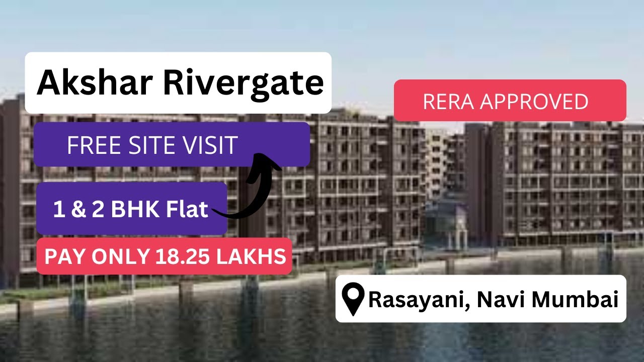 Akshar Rivergate Sample Flat |☎️7428091724 | 1, 2 BHK Flats | Rasayani ...
