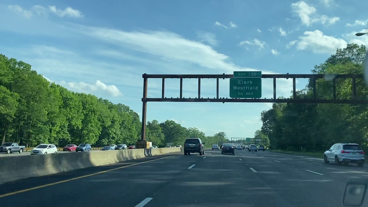 Driving on Garden state parkway South New Jersey from Exit 136 - YouTube