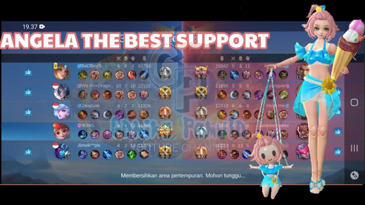 ANGELA SUPPORT MVP MOBILE LEGENDS - YouTube