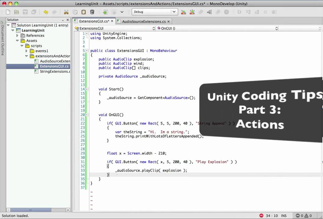 Unity Coding Tips Part 3: Actions - YouTube