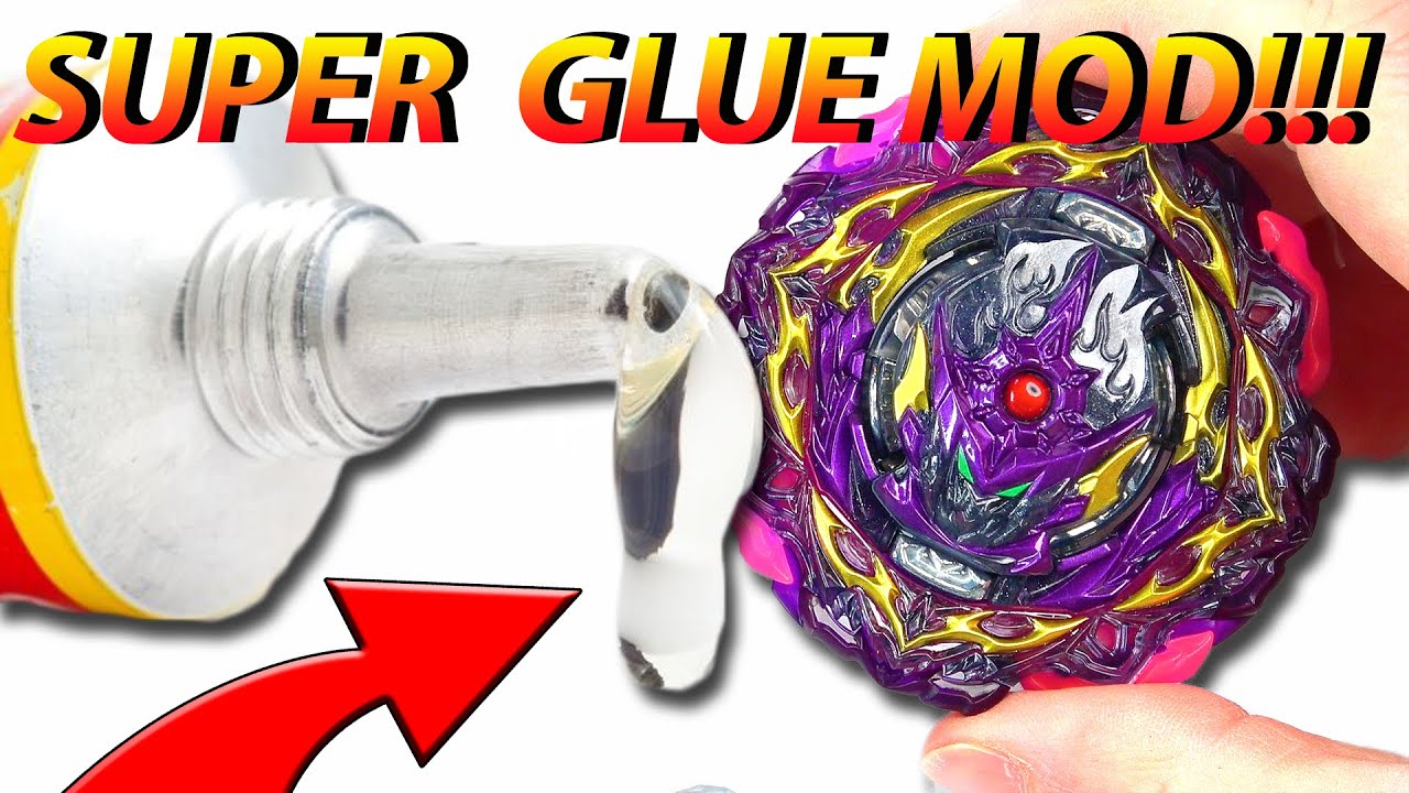 OMG THIS SUPER GLUE MOD IS AWESOME Beyblade Burst Mod!!! - YouTube