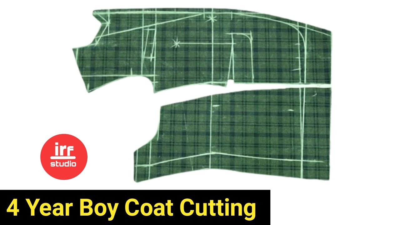 4 Year's Boy Coat Cutting, कोट कटिंग | Kid's Peak Lapel Coat Cutting ...