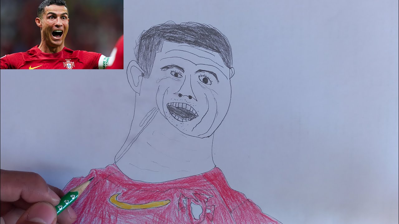 Funny Drawing Of Cristiano Ronaldo | From Al-nassr Fc Football Club ...