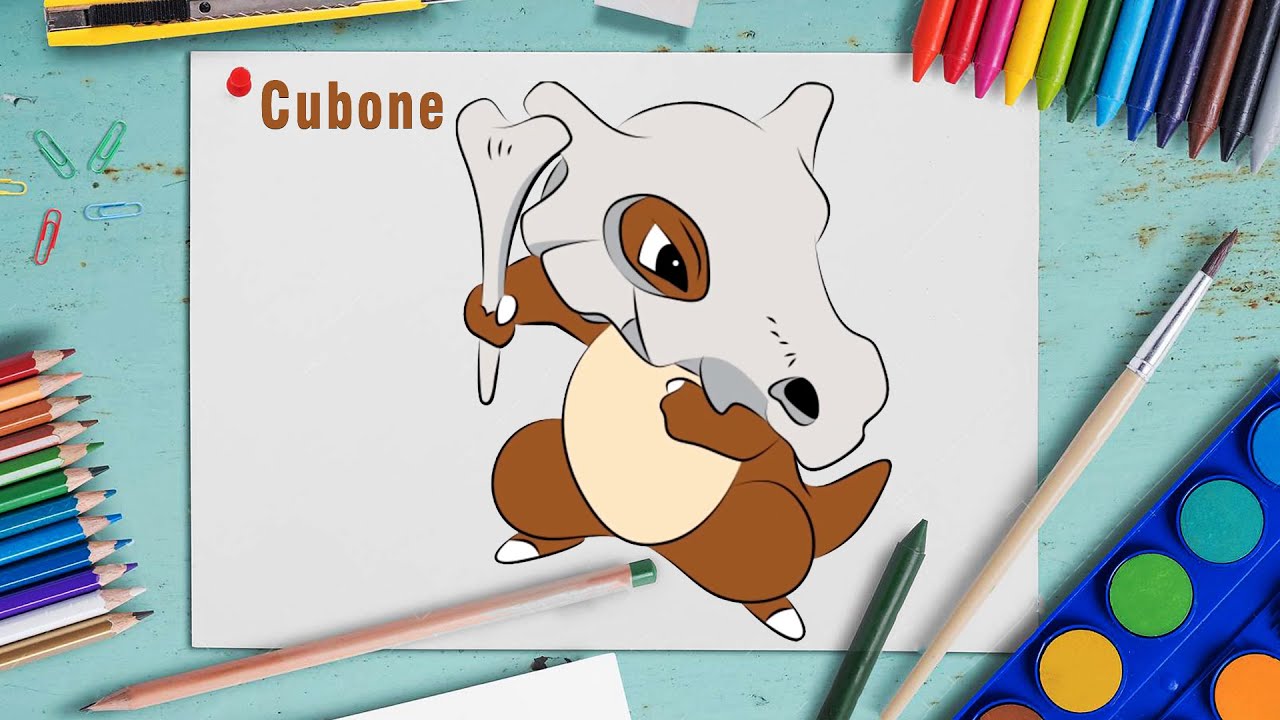 How to Draw A Cubone | Pokémon - YouTube