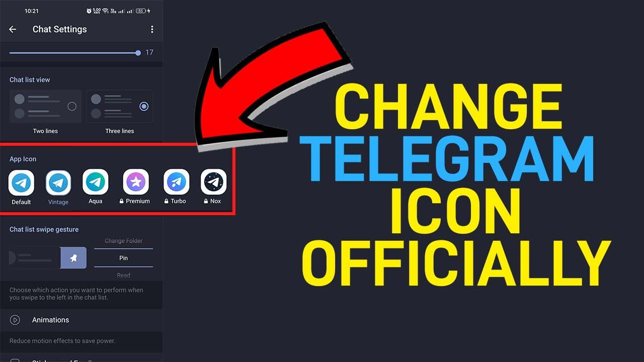 How to change Telegram App Icon Officially on mobile/android/ios - YouTube