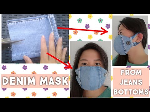 Make a denim mask from the bottoms of jeans | DIY vintage mask from ...