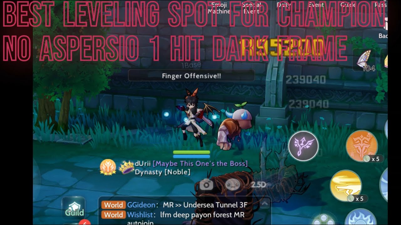 [ Ragnarok Origin Global ] 1 Hit DarkFrame no Aspersio Champion - YouTube