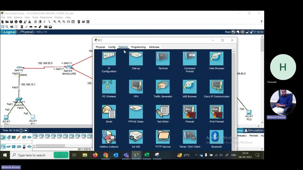 HOW TO CONFIGURE STATIC LOAD BALANCING | STATIC ROUTE| STATIC DEFAULT STATIC | FLOATING ROUTE ...