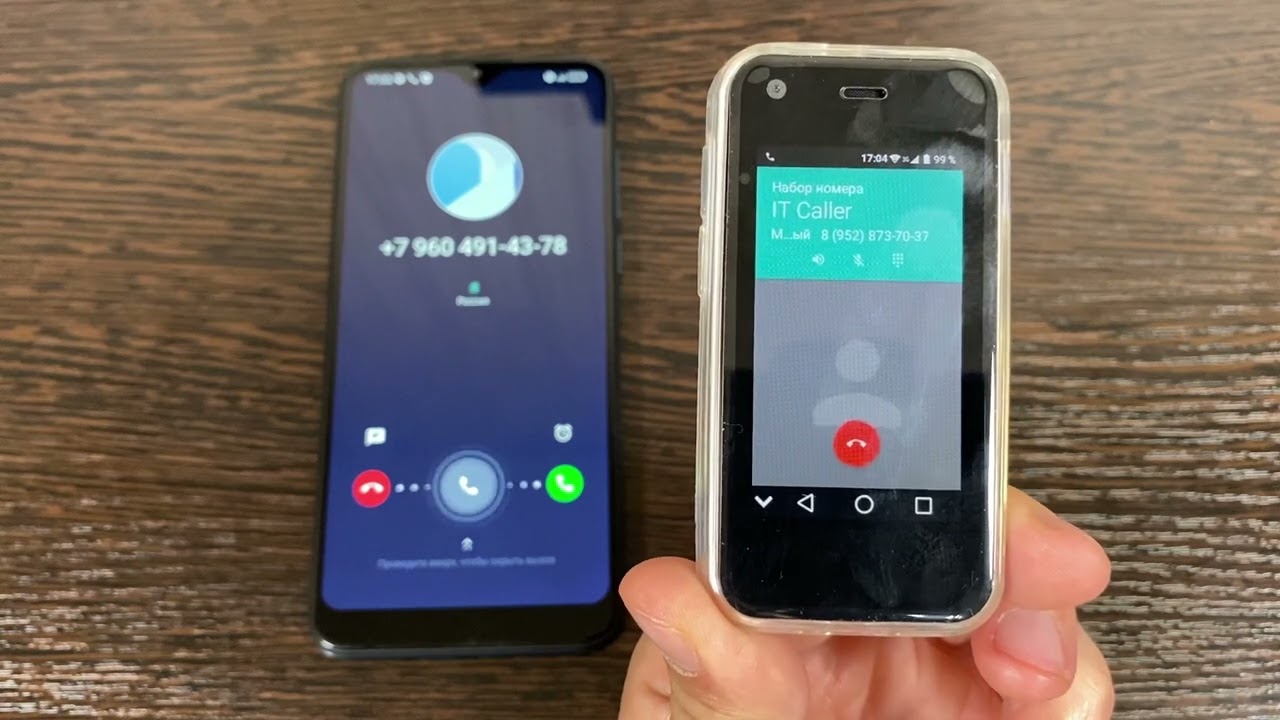 incoming call to the smallest smartphone in the world an outgoing call ...