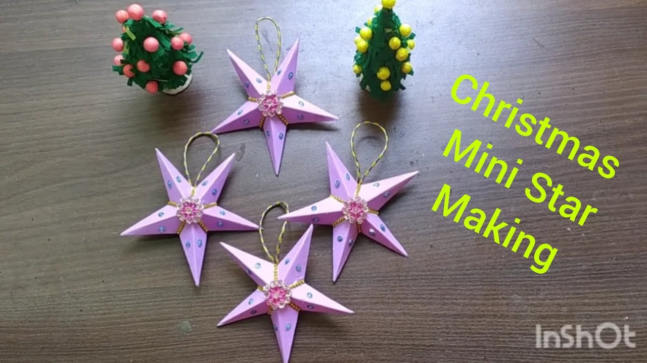 Christmas Star Making Tutorial | Mini Christmas Star Making | DIY ...